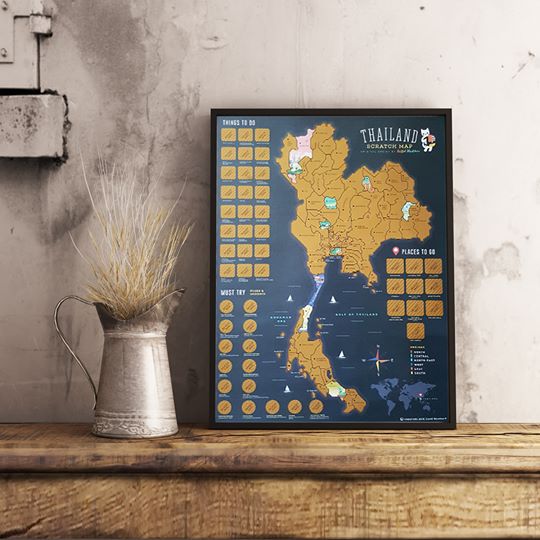 Thailand Scraping Map Thailand Scratch Map – DimBuyShop